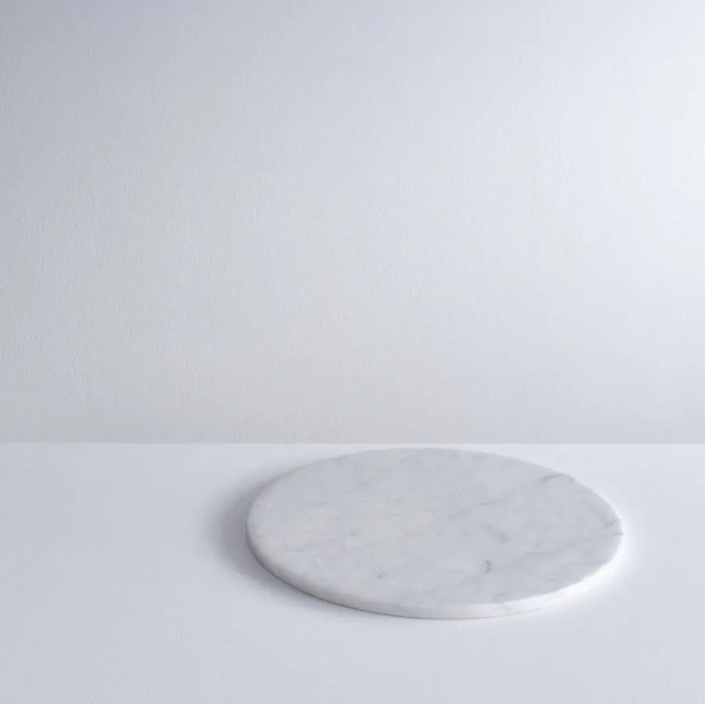White Marble Circle Platter Honed - House of Stone Australia